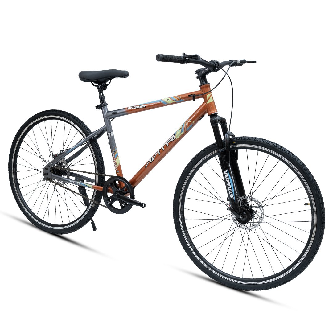Stricker-700C Single Speed Disc Brake Adult-Hybrid Cycle/City Bike ...